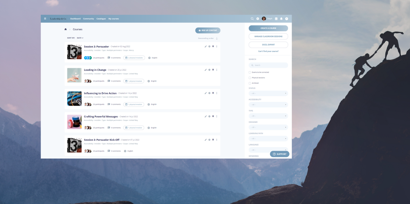 Rise Up LMS/LXP and LearningOps services: Own Today